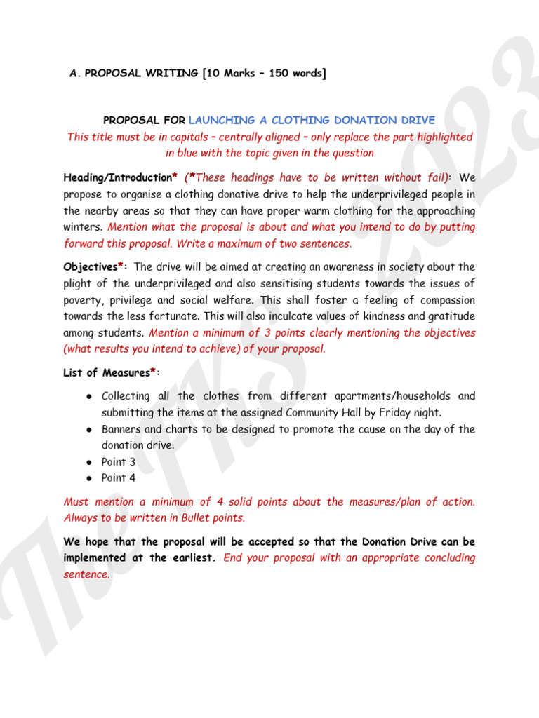 Grade 11 - Eng Lang - Proposal & Directed Writing FORMAT | PDF