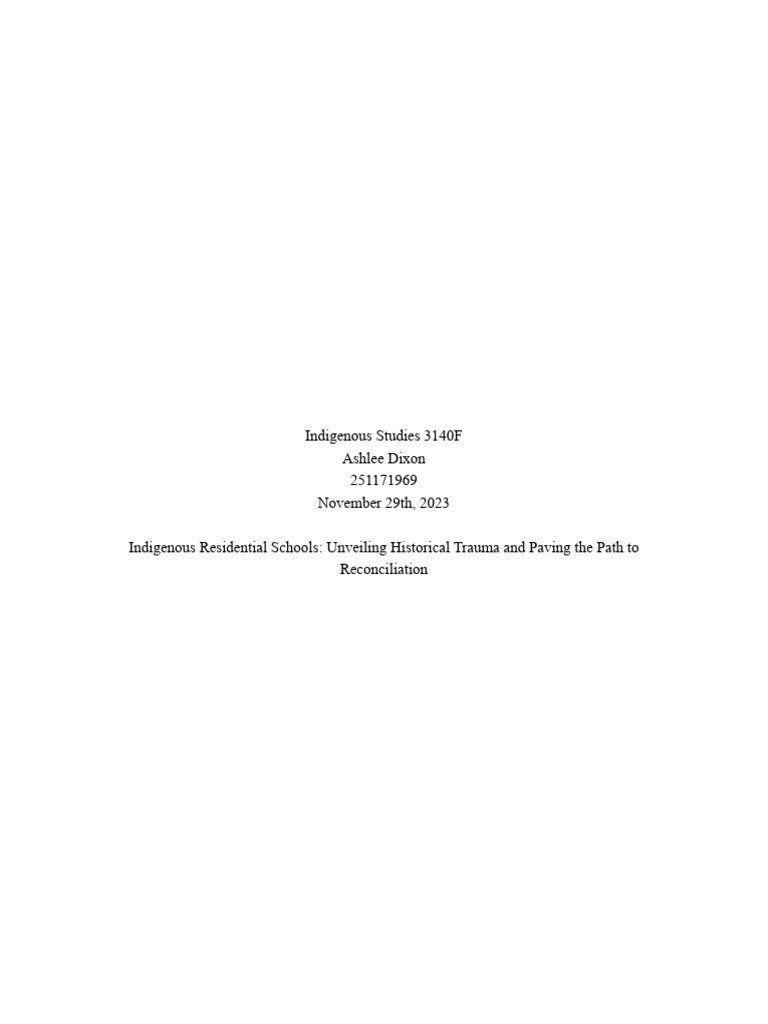 Essay - Indigenous Studies 3140F PDF | PDF | Indigenous Australians ...