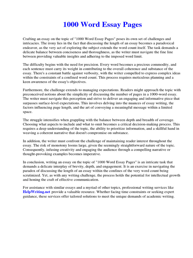 1000 Word Essay Pages | Download Free PDF | Electronic Cigarette ...