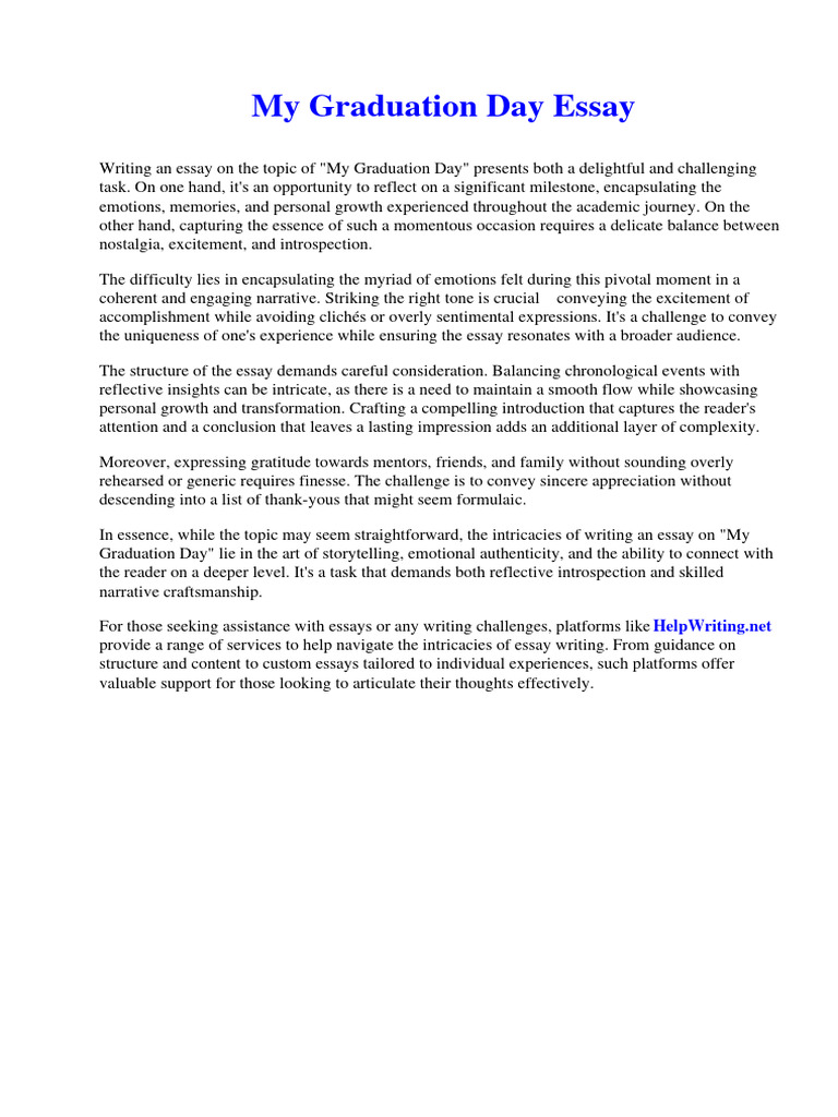 My Graduation Day Essay | PDF | Costco