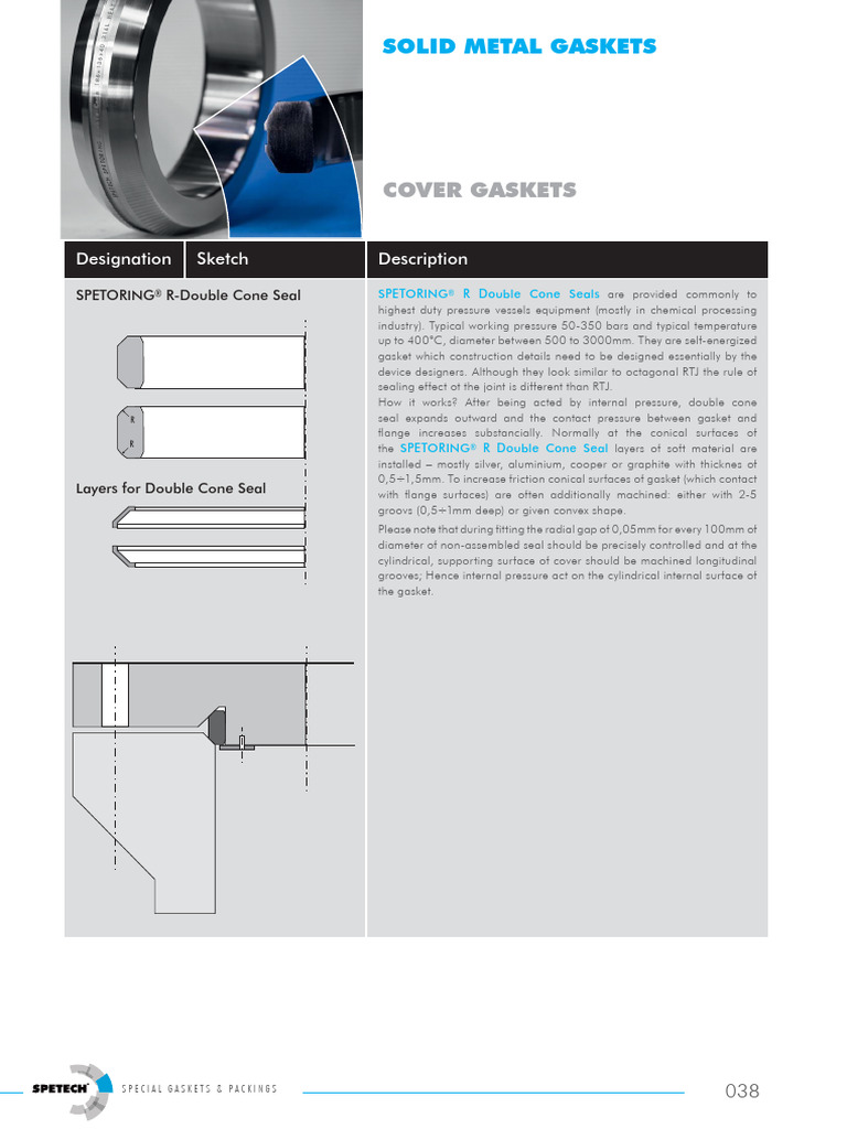 Double Cone and Cover Gaskets | PDF | Secondary Sector Of The Economy ...