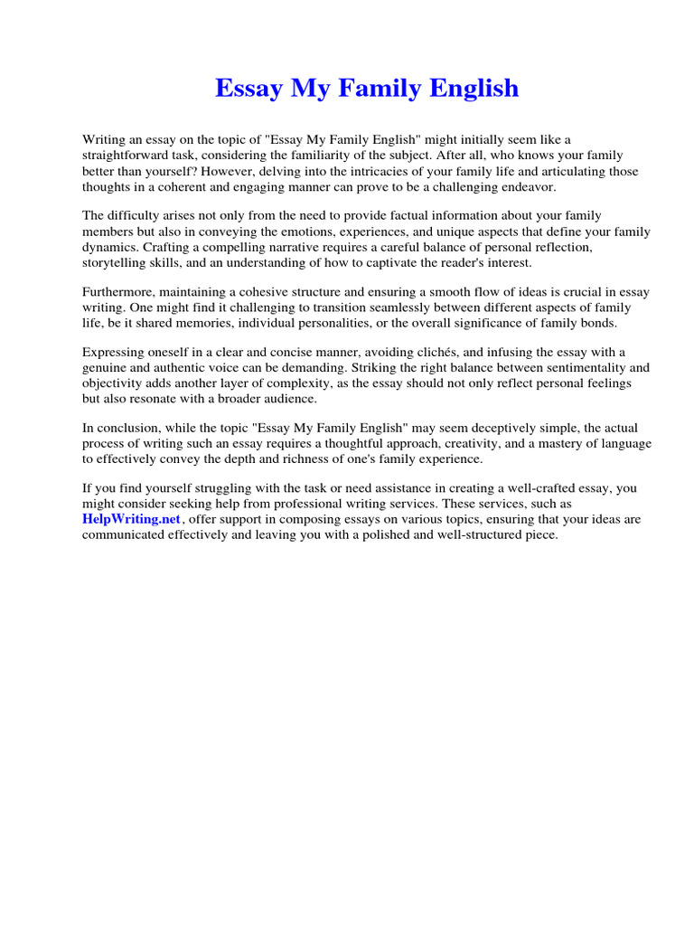 Essay My Family English | PDF | Dorothy Gale | Tin Woodman