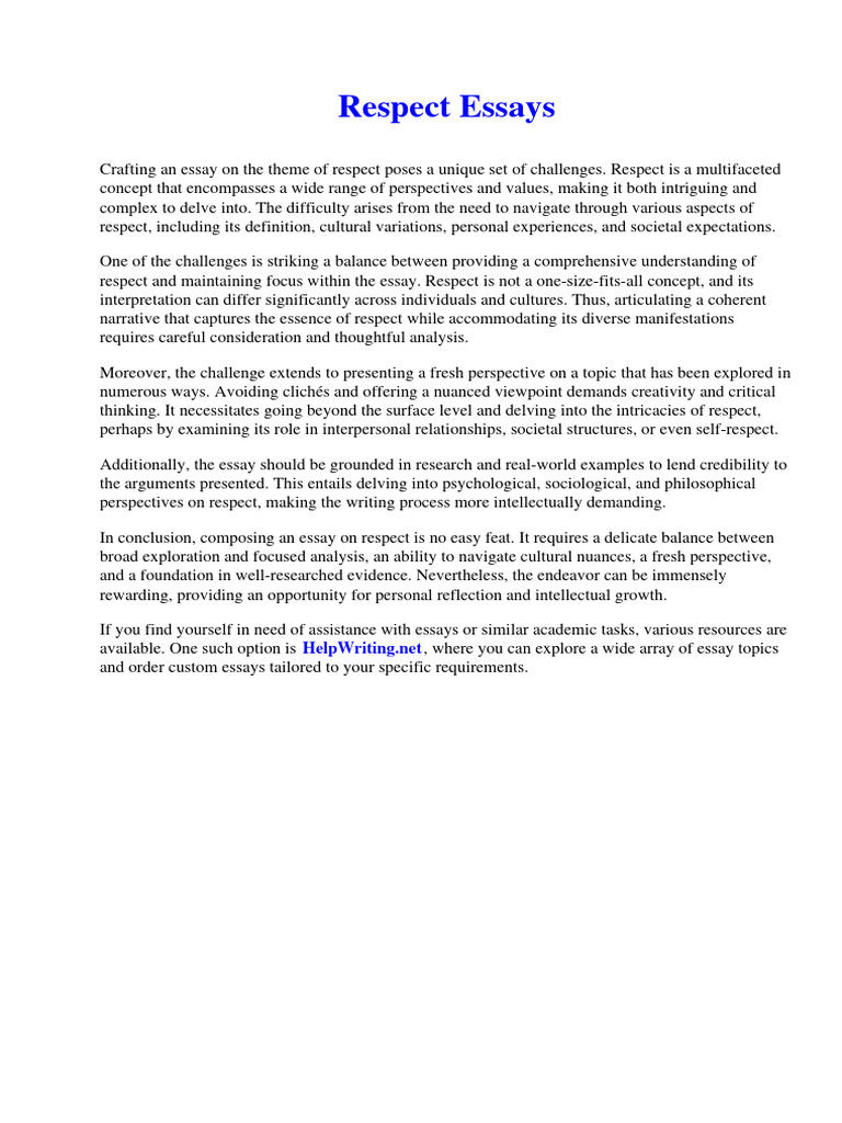 Respect Essays | Download Free PDF | Bonds (Finance) | Equity (Finance)