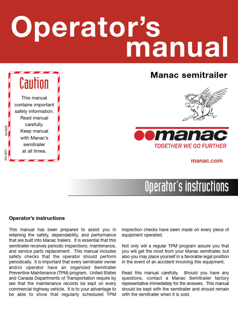 Us Operators Manual | PDF | Tractor | Tire
