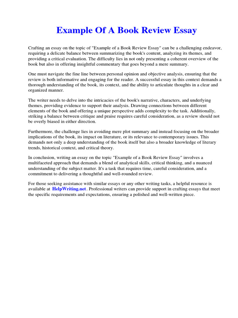 Example of A Book Review Essay | PDF | Soviet Union | World Politics