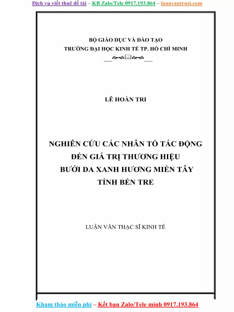 Lun VN CC NHN T TC NG N Gi TR THNG Hiu Bi Da Xanhdoc | PDF