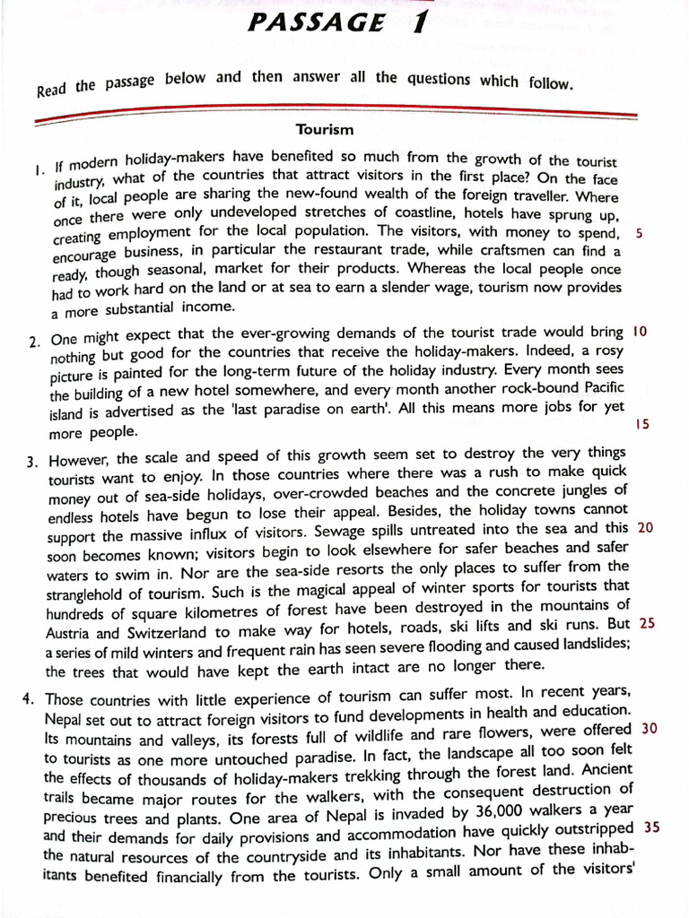 O Level Comprehension | PDF