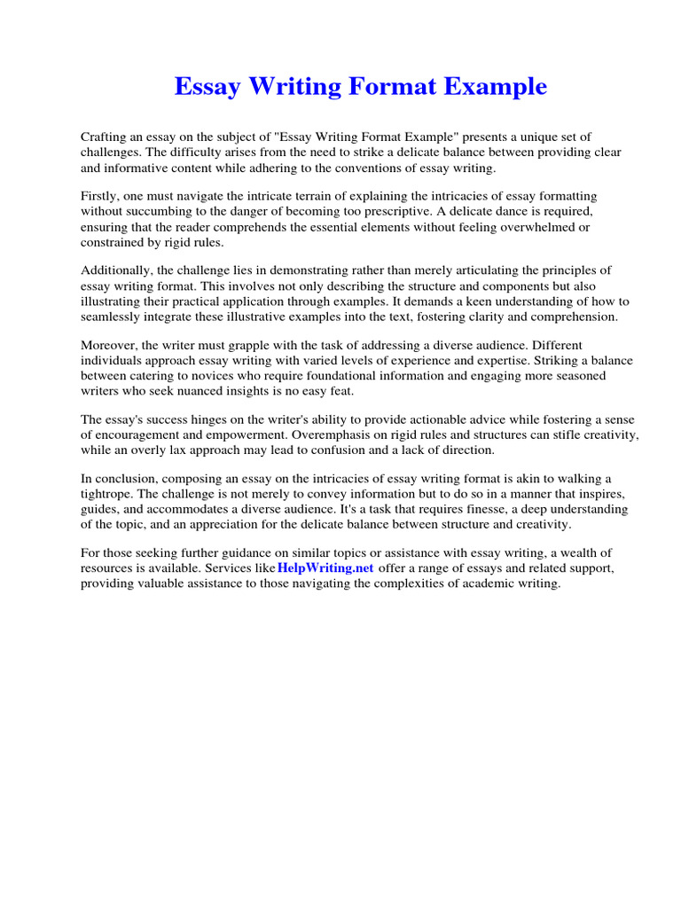Essay Writing Format Example | PDF | Gout | Chemistry