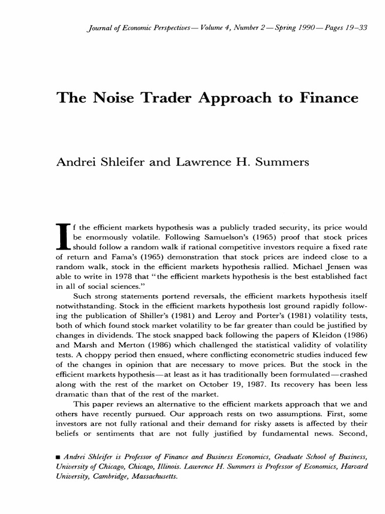 Limits To Arbitrage | PDF