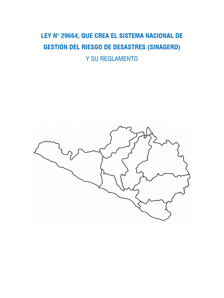 Ley SINAGERD: Gestión de Riesgos Perú | PDF | Reducción de Desastres ...