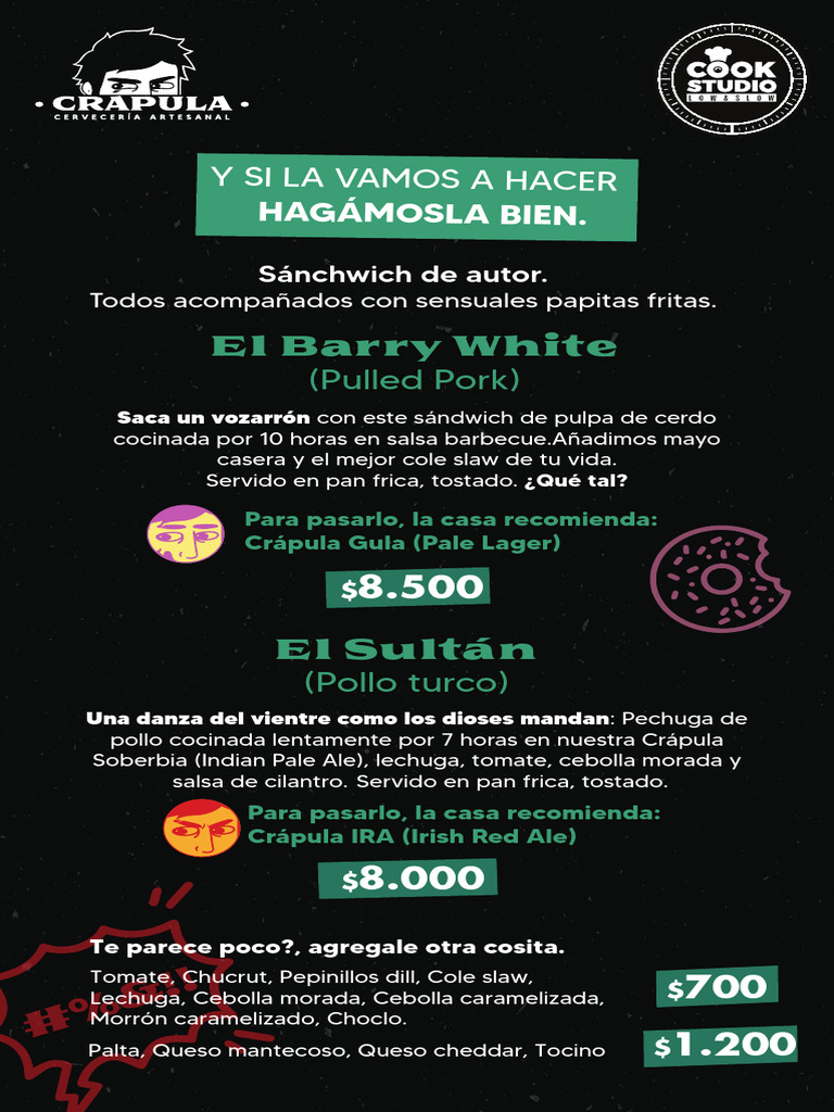 Carta Comida 2023 | PDF | Hamburguesas | Cilantro