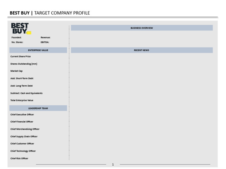 Best Buy Target Company Profile | PDF | Business | Finance & Money ...