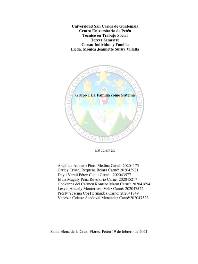 Exposición. La Familia Como Sistema. Grupo 1 | PDF | Familia | Evolución
