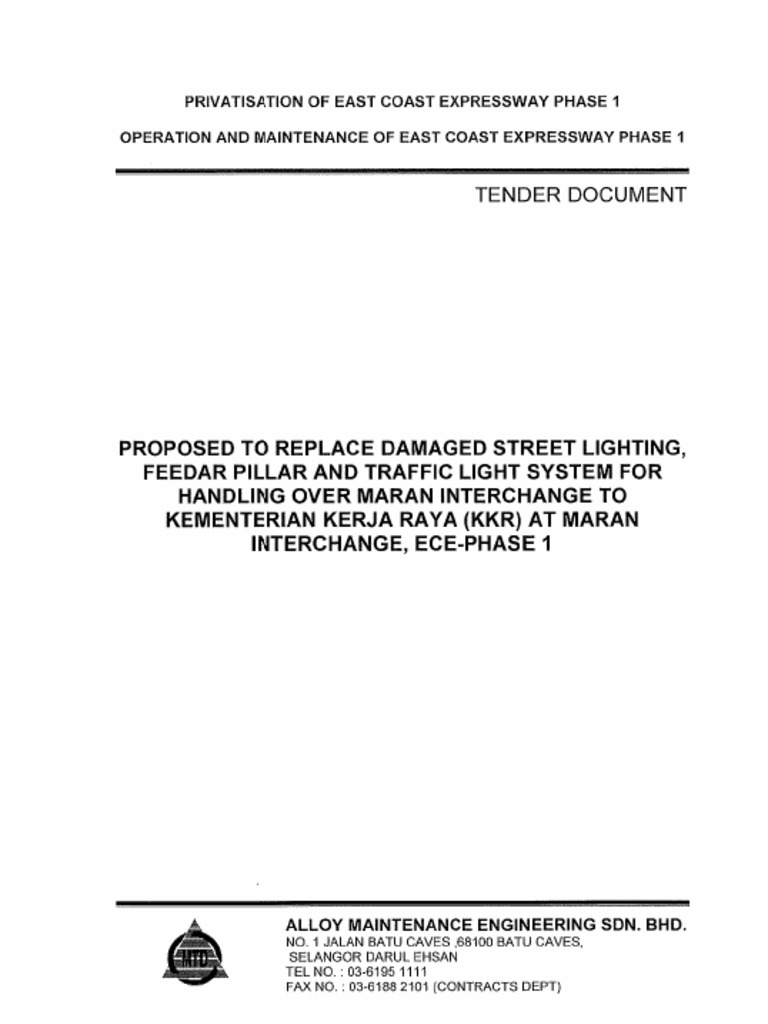 Tender Document | PDF