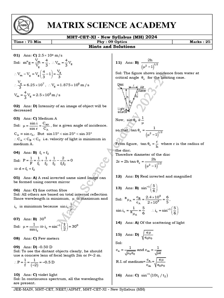 Q1 Sol | PDF | Atomic | Electromagnetic Radiation