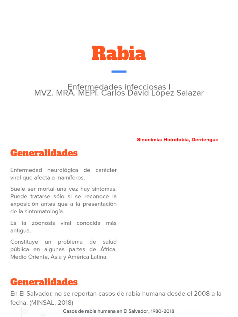 Rabia: Transmisión, Síntomas y Prevención | PDF | Rabia | Virus
