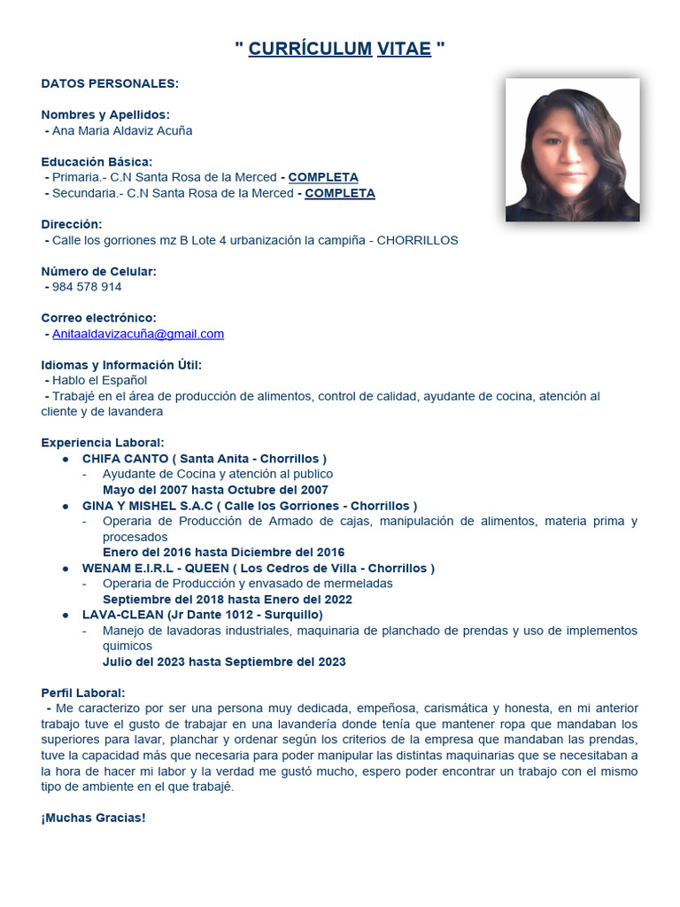 CV - Ana Aldaviz | PDF | Crecimiento personal y profesional