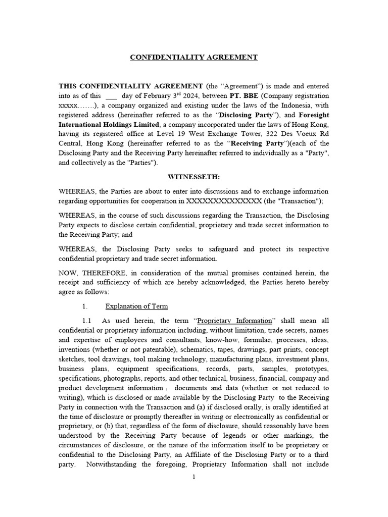 Surat NDA | PDF | Trade Secret | Legal Remedy