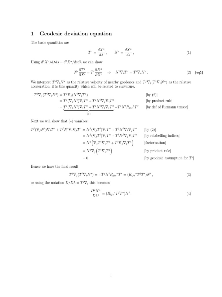 Geodesic Derivation | PDF | Theoretical Physics | Classical Mechanics Geodesic Derivation | PDF | Theoretical Physics | Classical Mechanics