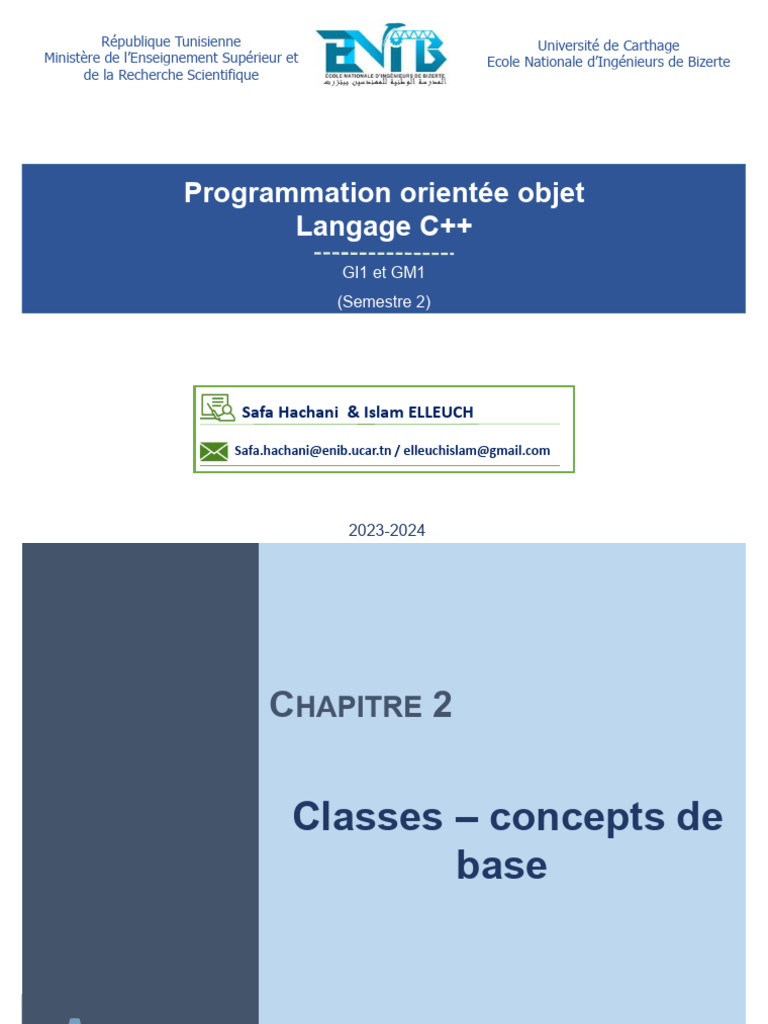 CH2 Part1 | PDF | Classe (informatique) | Interface (Informatique)