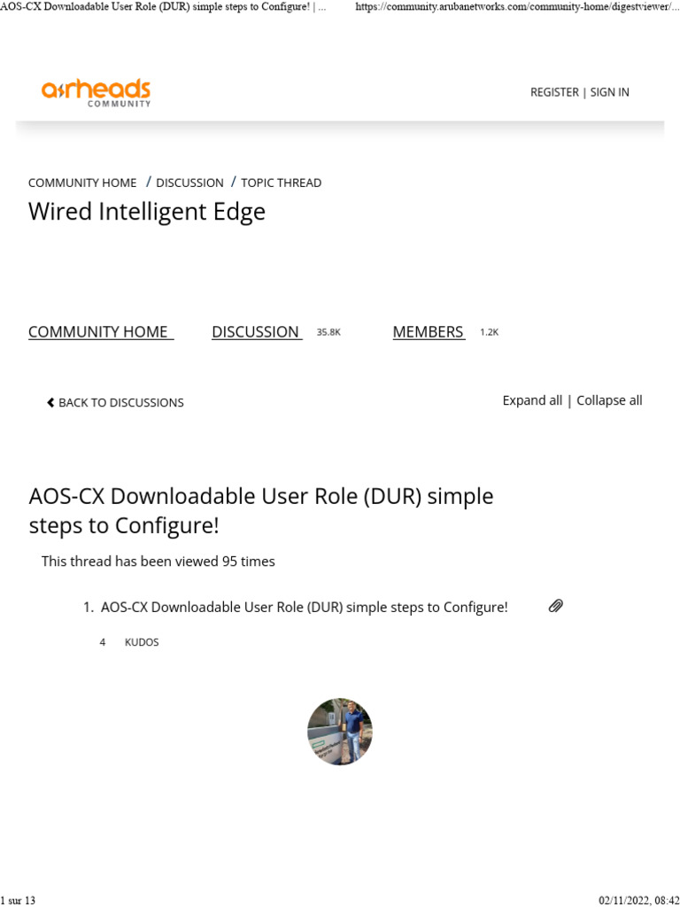 AOS-CX Downloadable User Role (DUR) Simple Steps To Configure! Wired Intelligent Edge | PDF ...