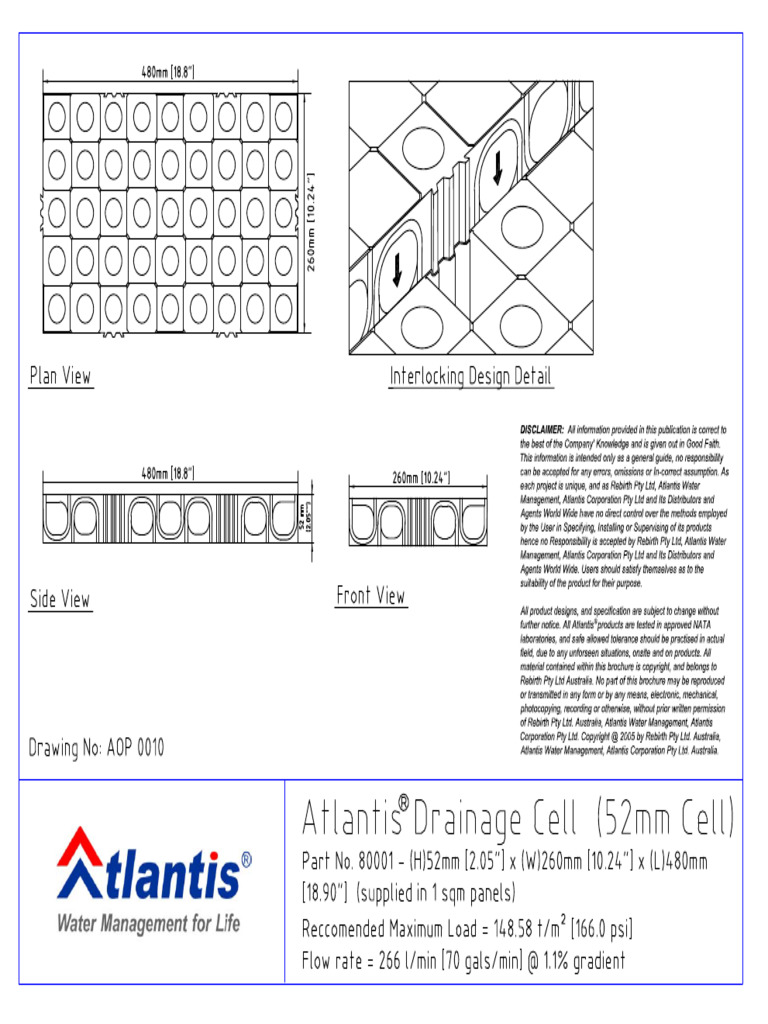 Atlantis - 52mm-Flo-Cell-Drainage-Cell | PDF