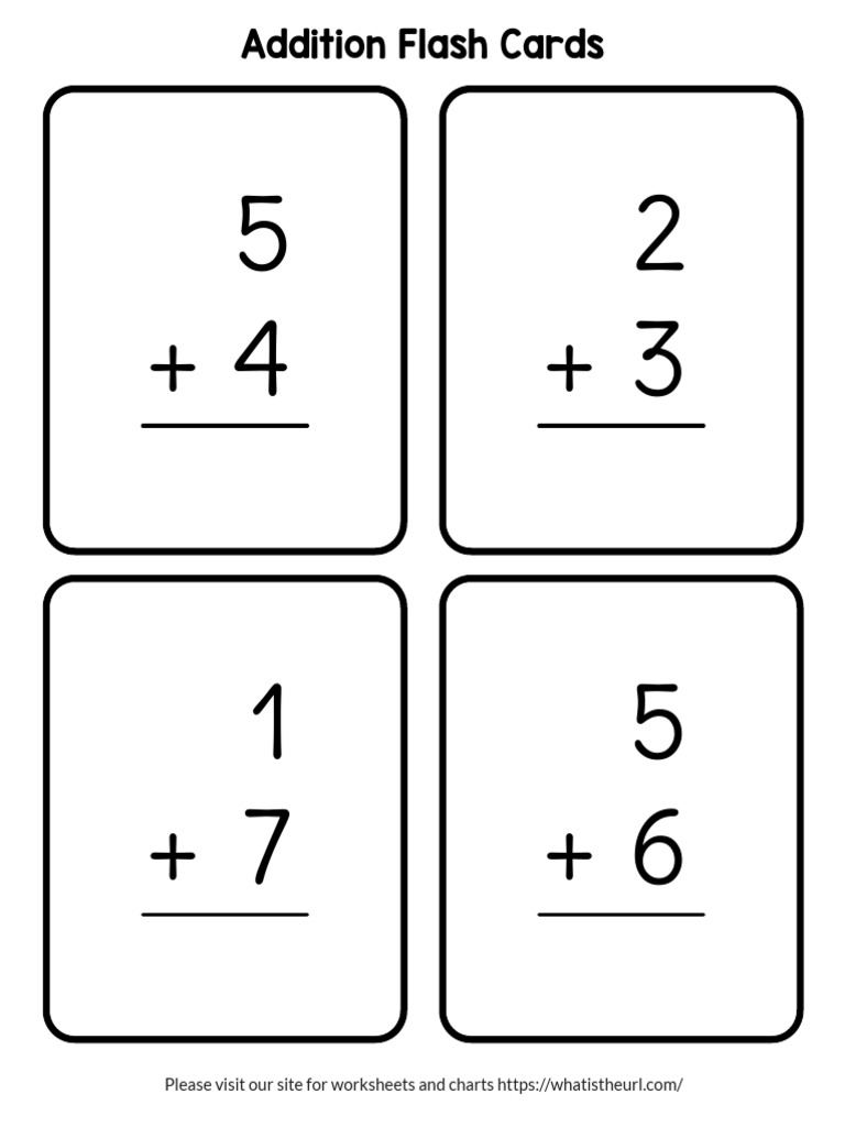 Free-Addition-Flash-Cards-Printable-Math-Facts-0-12-Flashcards | PDF ...