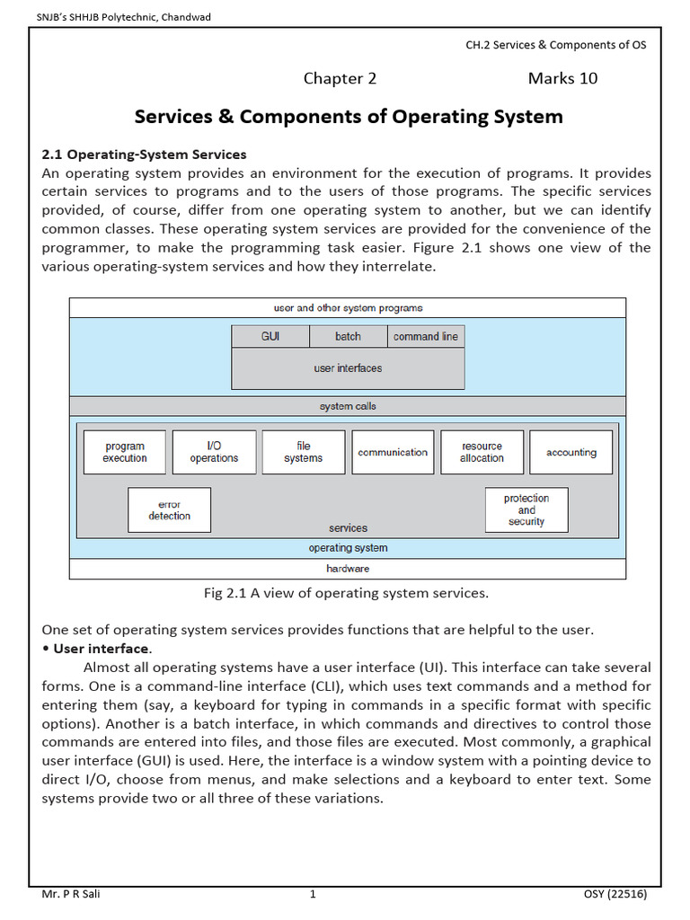 ch2 Os | PDF | Operating System | Computer Data Storage