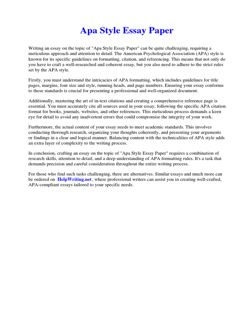 Apa Style Essay Paper | PDF | Apa Style | Atheism