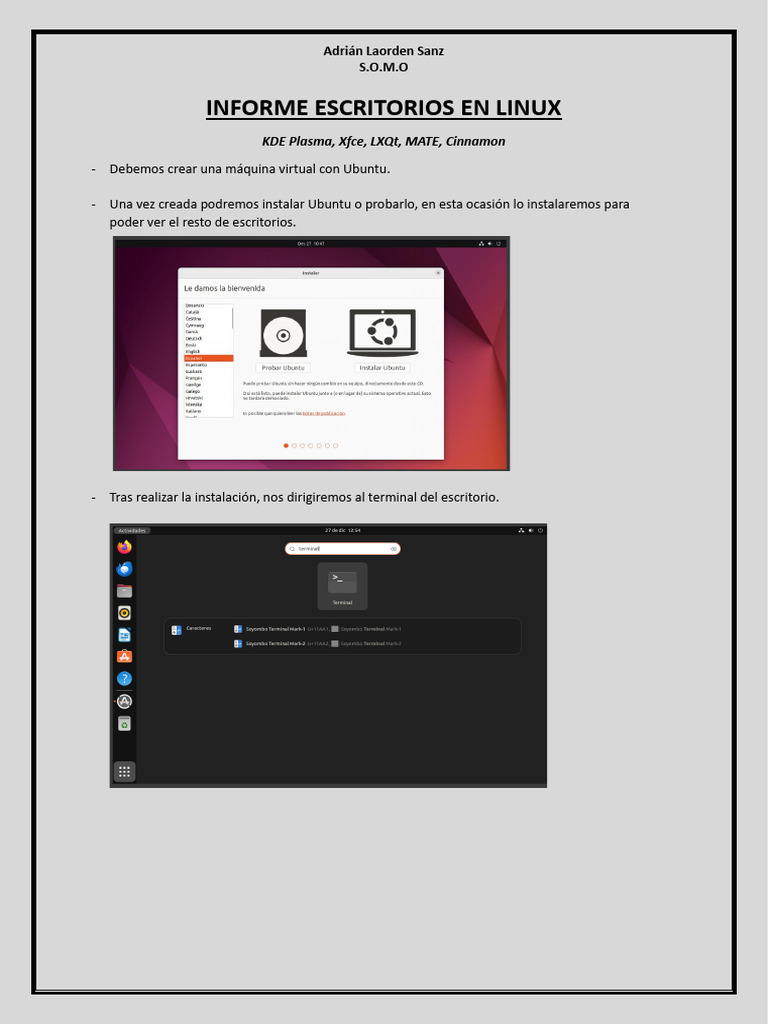 Instalación entorno gráfico Escritorios Ubuntu. (1) | PDF