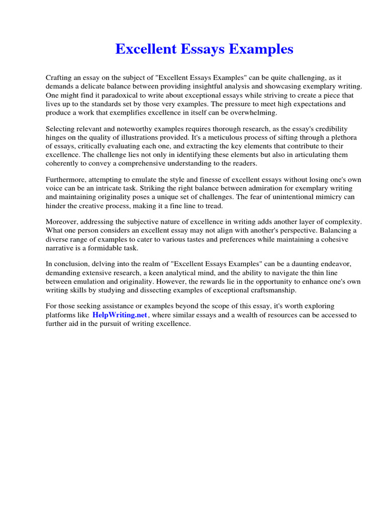 Excellent Essays Examples | PDF | Witchcraft | Essays