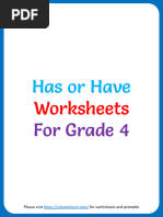 Has and Have Worksheets For Grade 1-1 | PDF