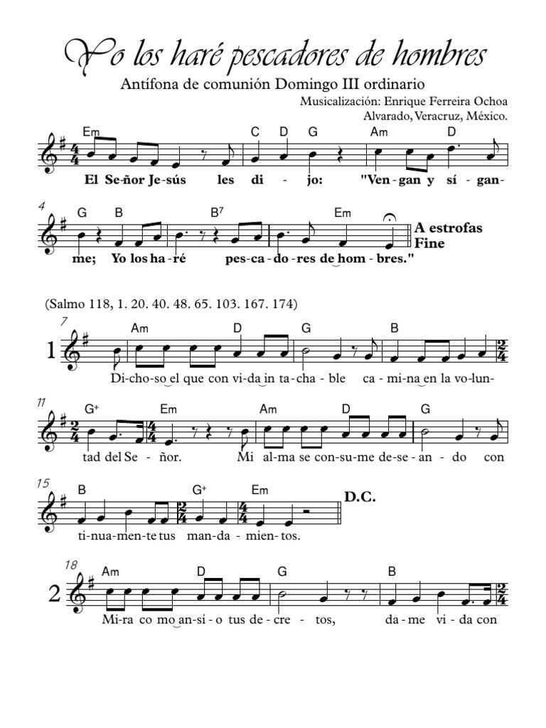 Dom Iii Ord Com Yo Los Hare Pescadores de Hombres | PDF | Adoración ...