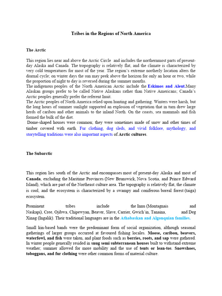 Tribes in North America | Download Free PDF | Algonquian Peoples ...