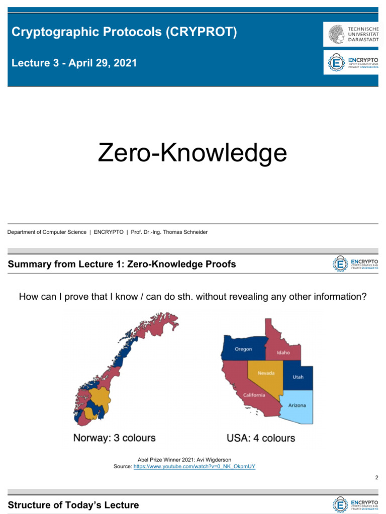 03 - Zero Knowledge | PDF | Secure Communication | Computational Complexity Theory