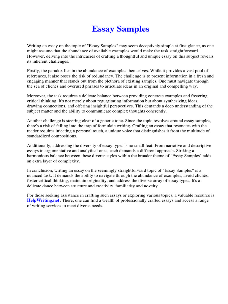 Essay Samples | PDF | Essays | Veteran