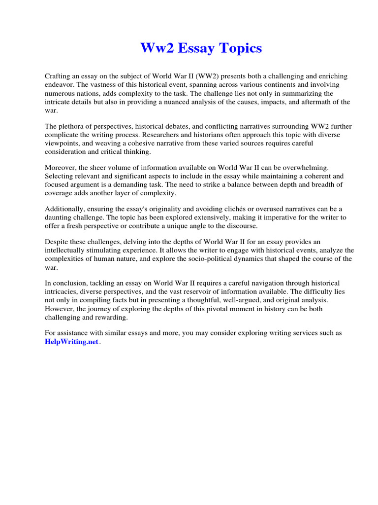 Ww2 Essay Topics | PDF | Online Poker | Bitcoin