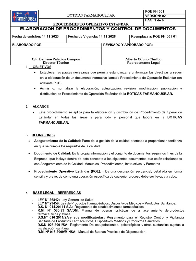 Poe-Fh-001-02 Elaboracion de Procedimientos y Control de Documentos ...