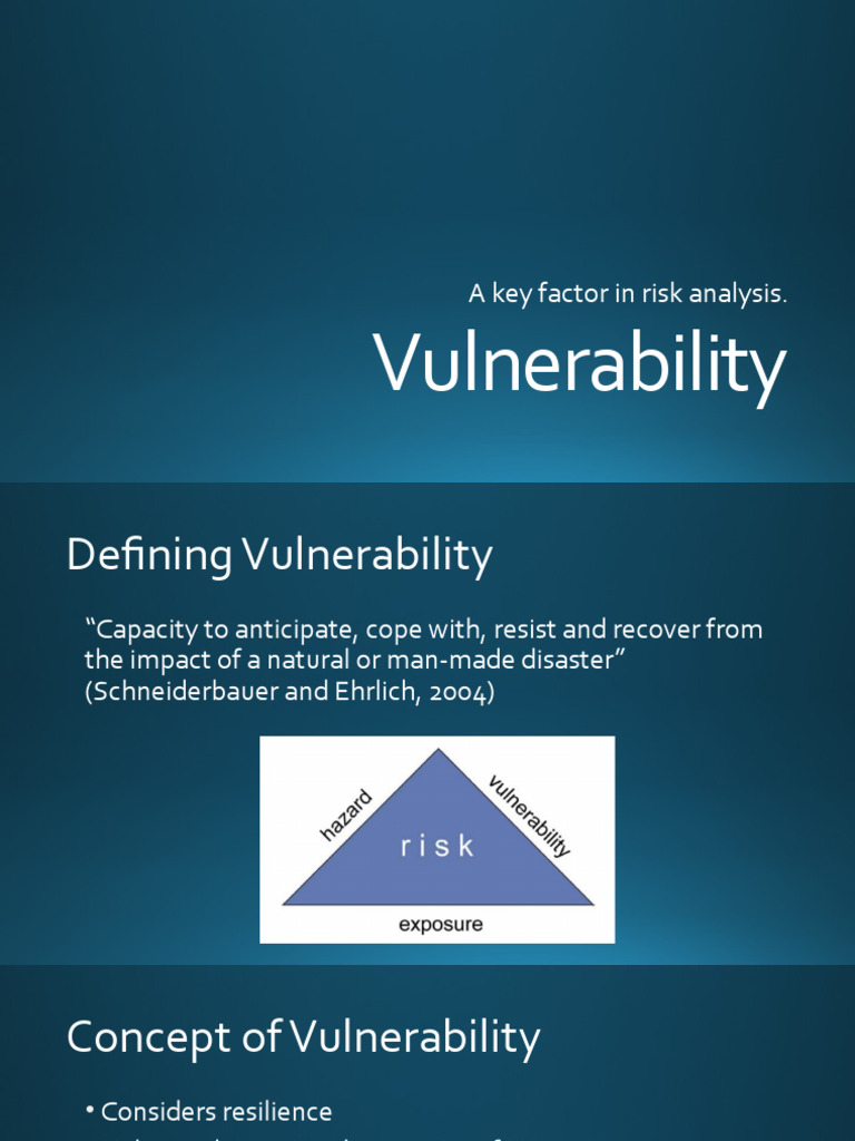 Vulnerability | PDF | Vulnerability | Hazards