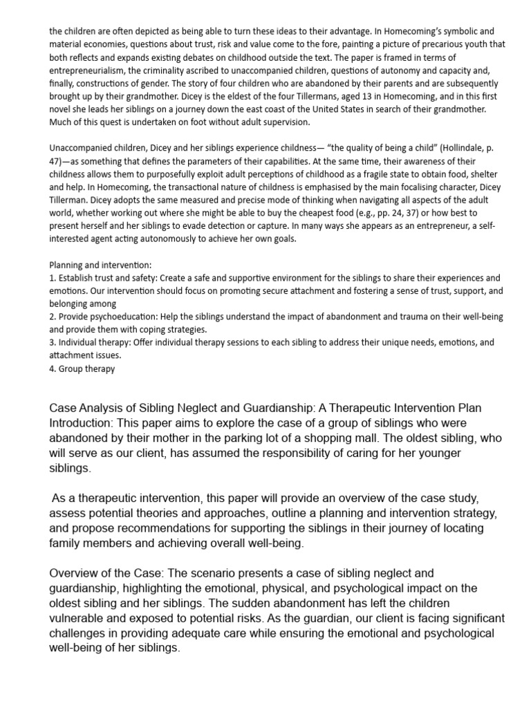 Homecoming Assignment | Download Free PDF | Attachment Theory | Sibling