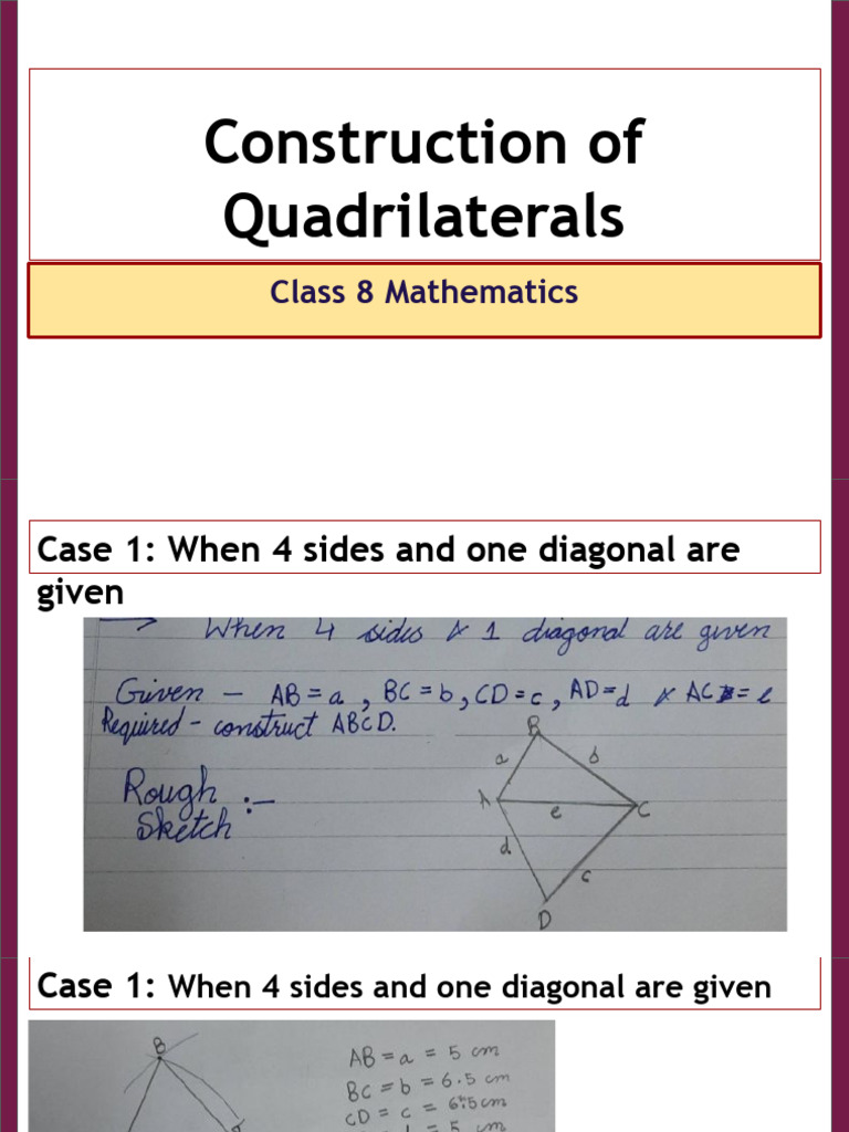Construction of Quadrilaterals | PDF