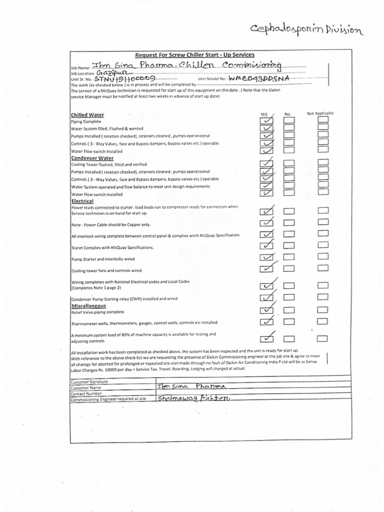 Cepha Pre-Commissioning Checklist Report | PDF