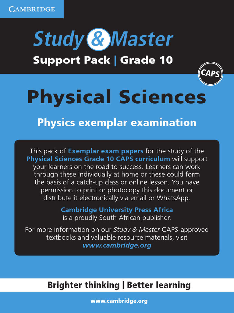 GR10 Physical Sciences Examplar Examination | PDF | Chemical Bond | Waves GR10 Physical Sciences Examplar Examination | PDF | Chemical Bond | Waves