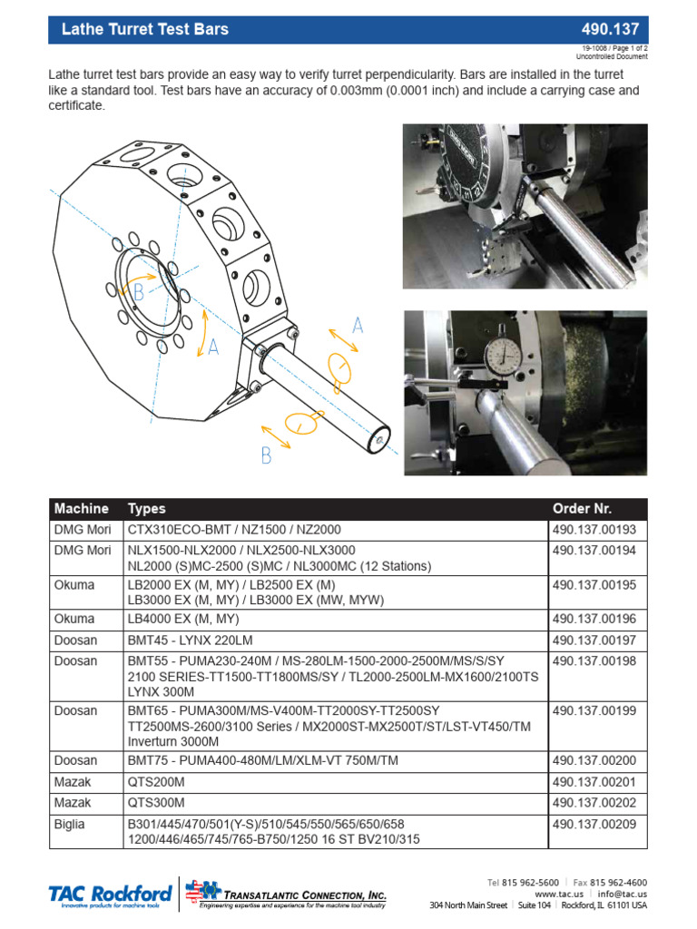 Lathe Turret Alignment Bars | Download Free PDF | Manufactured Goods