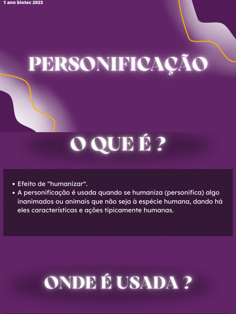 PERSONIFICAÇÃO | PDF