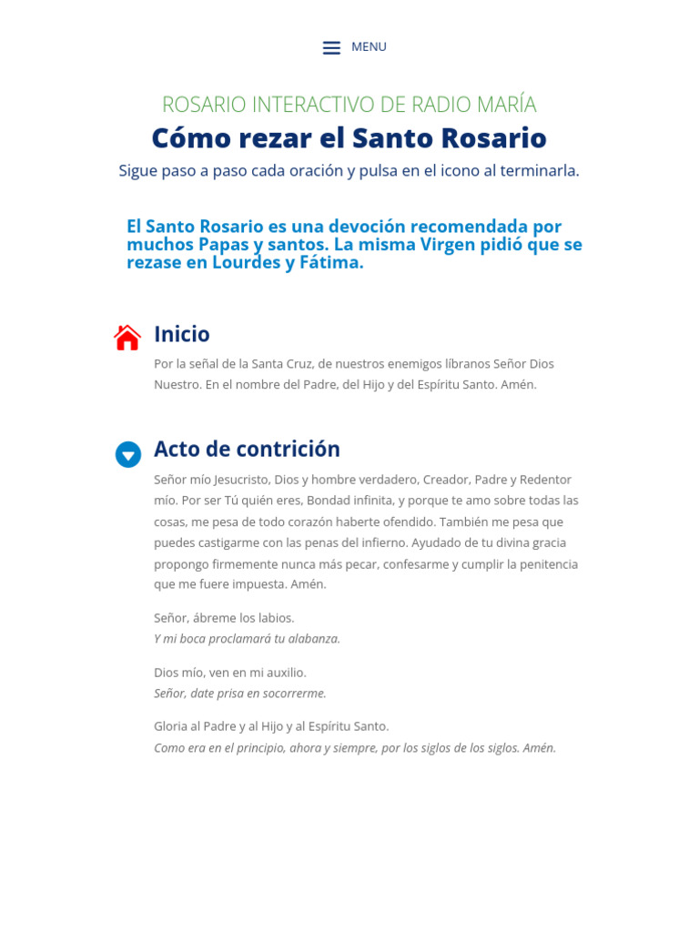 Cómo Rezar El Rosario, Paso A Paso - El Santo Rosario | PDF | María, madre de Jesús | orador del ...