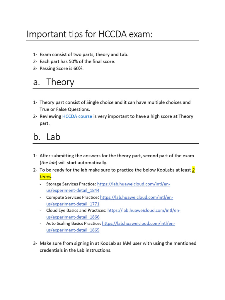 Important Tips For HCCDA - 50840 | PDF | Cyberspace | Computer Science
