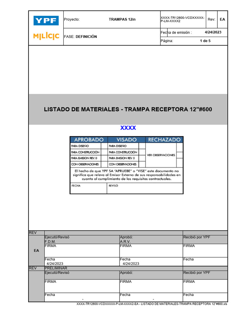 Xxxx-tr12600-Vcdxxxxx-p-lm-xxxx2-Ea - Listado de Materiales de Piping ...