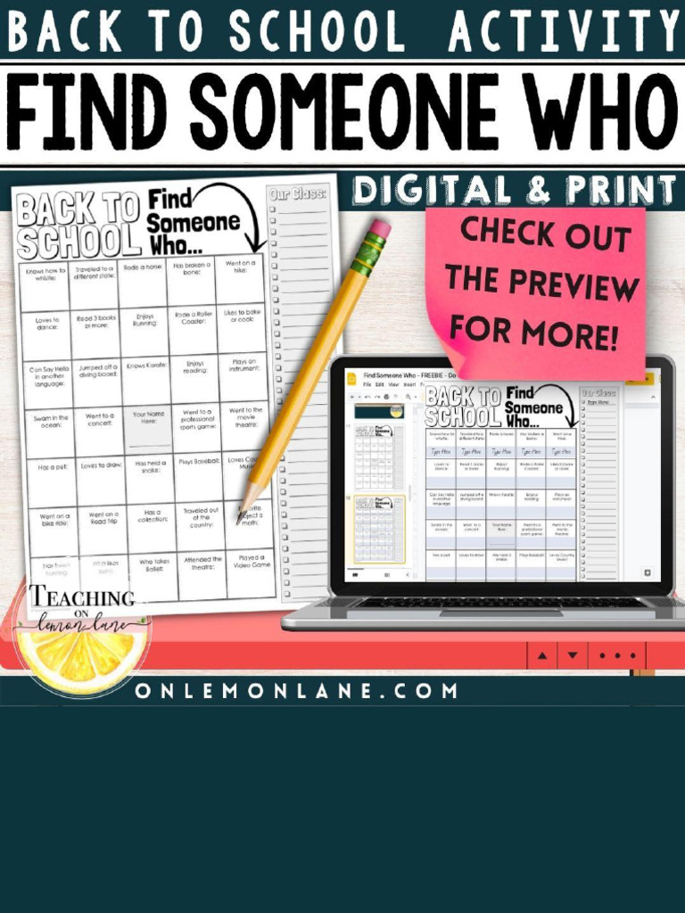 Find Someone Who - FREEBIE - Do Not Delete | PDF