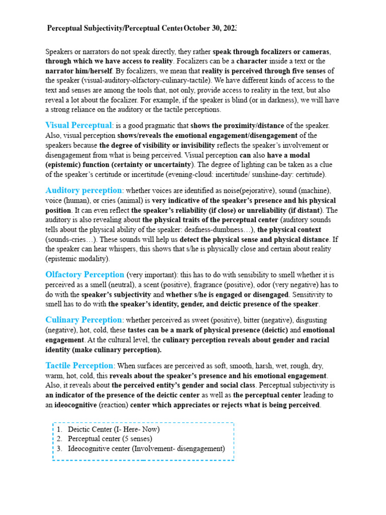 Perceptual Subjectivity | Download Free PDF | Perception | Senses